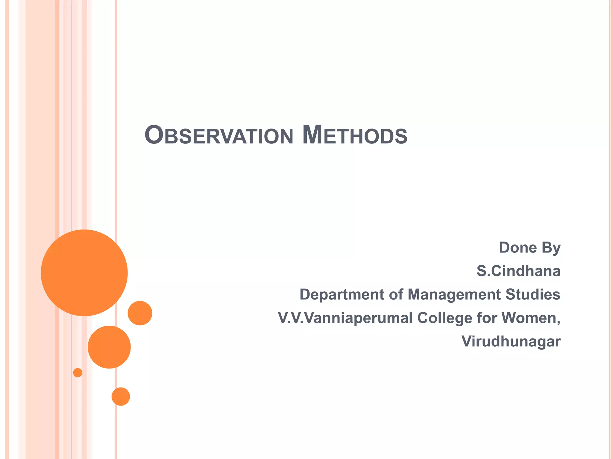 Observation methods | PPTX