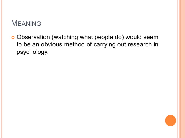 Observation methods | PPT