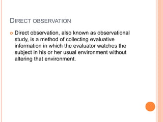 Observation methods | PPTX | Science