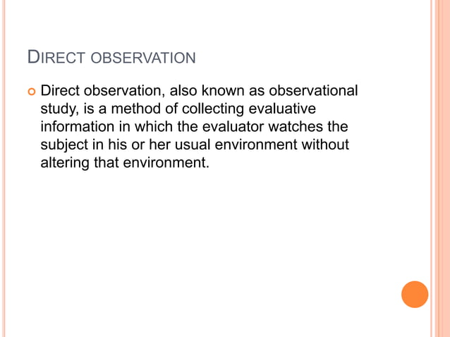 Observation methods | PPT