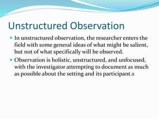 Observation methods of data collection in behavioral science | PPTX ...