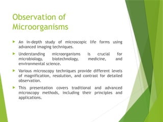 Observation_of_Microorganisms with diagram | PPTX