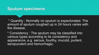 Observation of stools, urine, and sputum | PPTX
