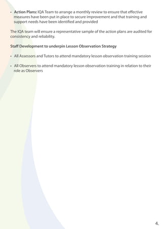 Observation of Teaching and Learning Procedure for Internal Staff | PDF ...