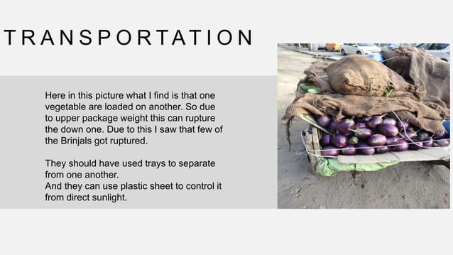 OBSERVATION ON THE PACKAGING AND HANDLING OF FRUITS AND VEGETABLE IN ...