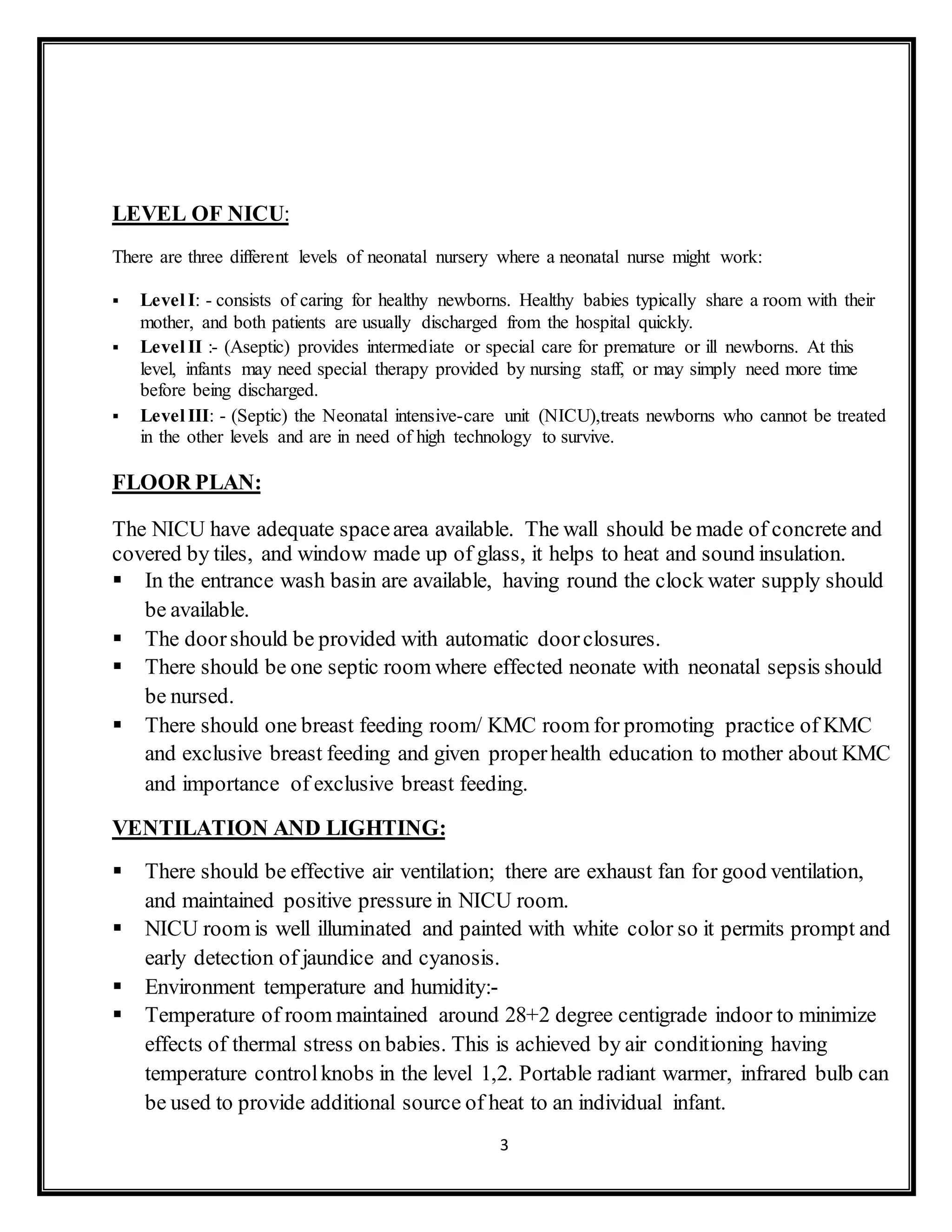 Observation report NICU (New Born Intensive Care Unit) word file | PDF