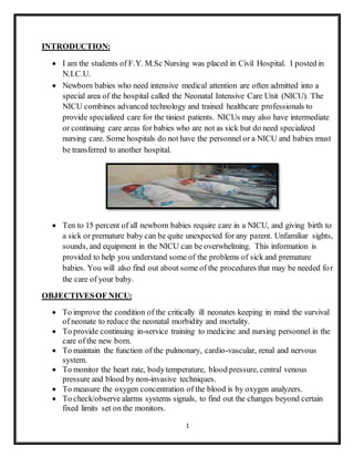 Observation report NICU (New Born Intensive Care Unit) word file | DOCX