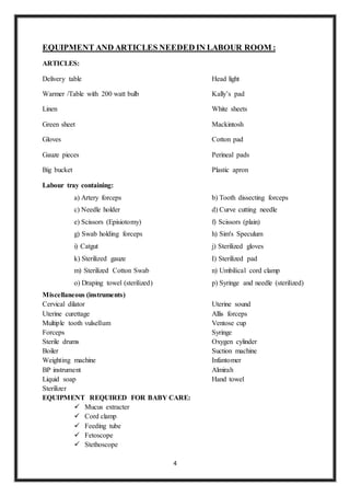 Observation report of labour room word File | DOCX