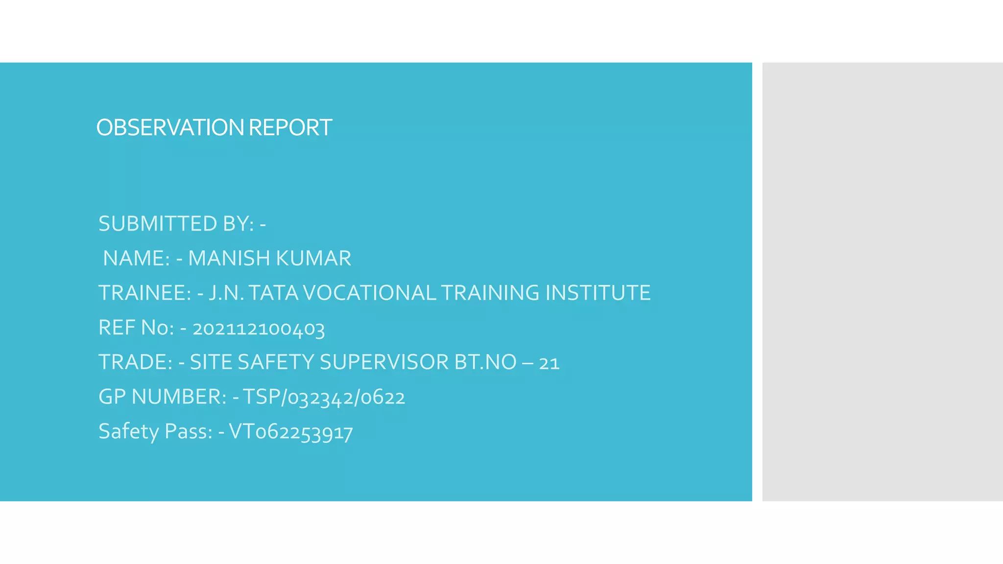 SITE OBSERVATION REPORT ppt.pptx
