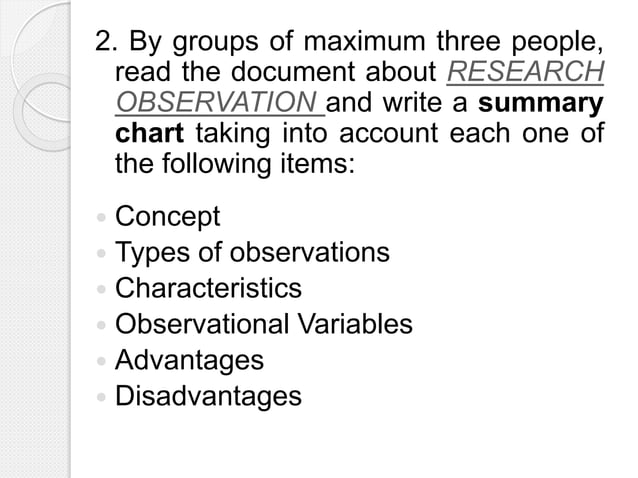 Observation & Research Problems | PPT
