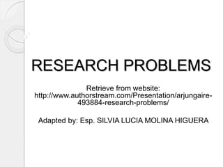 Observation & Research Problems | PPT