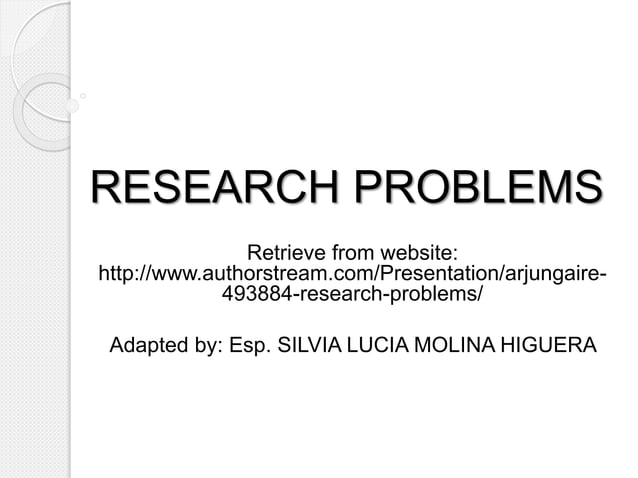 Observation & Research Problems | PPT