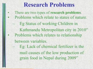 Observation & Research Problems | PPT