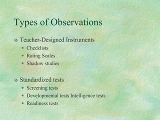 Observations And Evaluations | PPT
