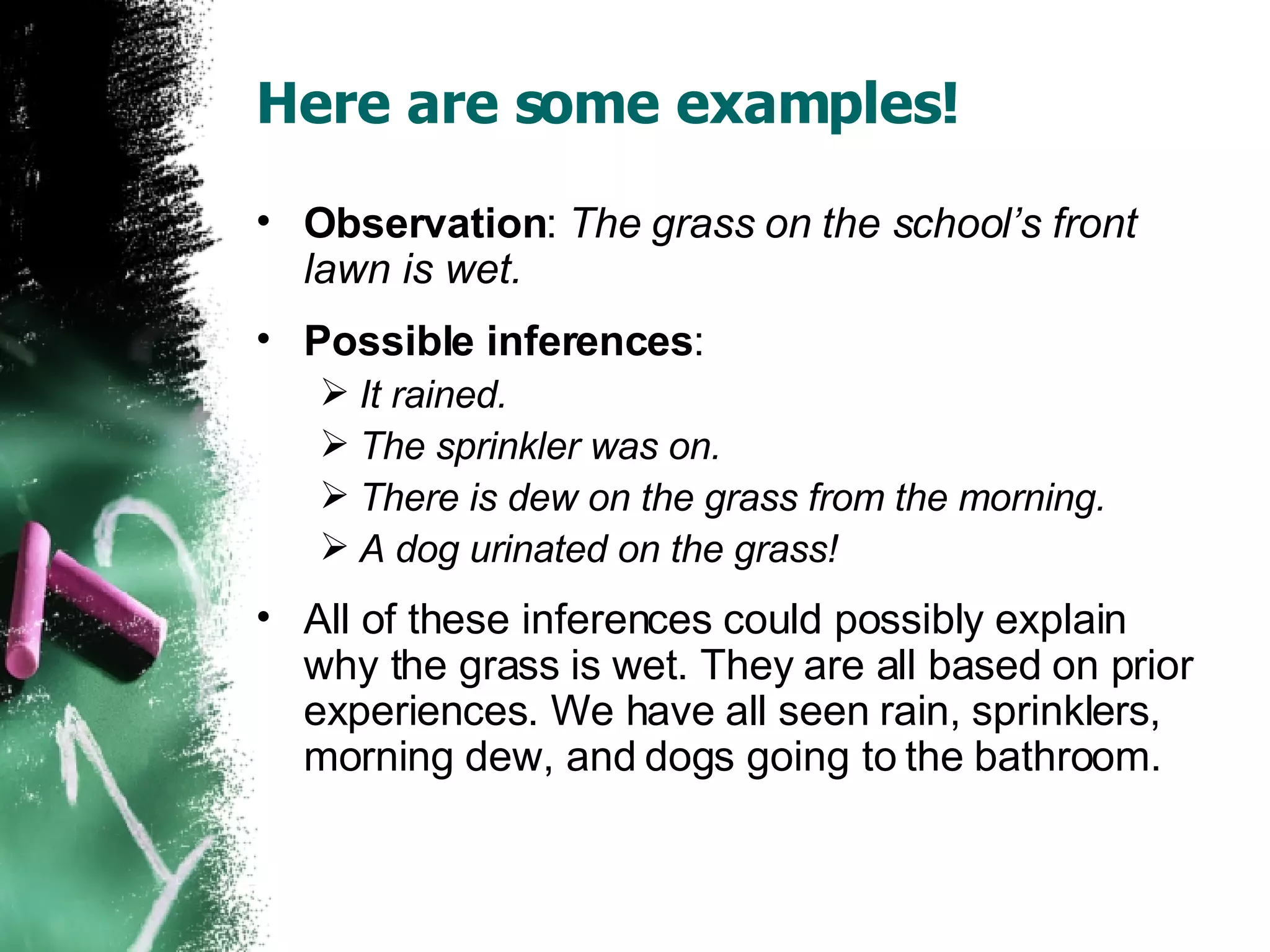 Observations vs Inferences | PPT