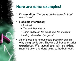 Are Inferences Based On Observations