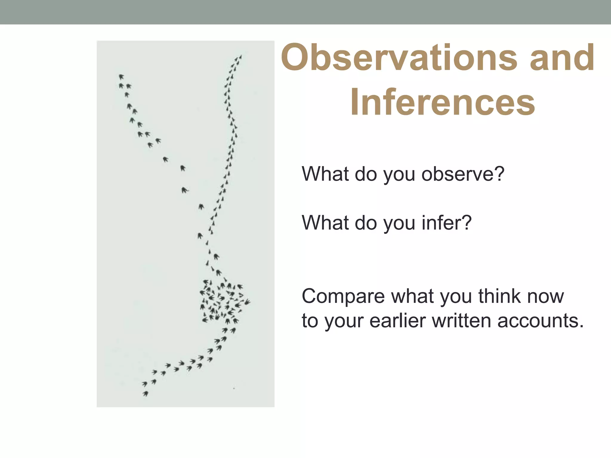 Observations and inferences with scale | PPTX