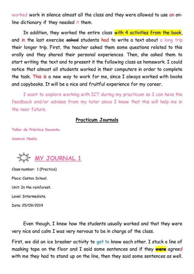 Observation and practicum journals third period | PDF