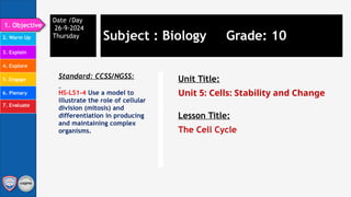 “The Cell Cycle: From Growth to Division and Regulation”.pptx