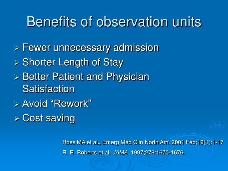Observation unit setup