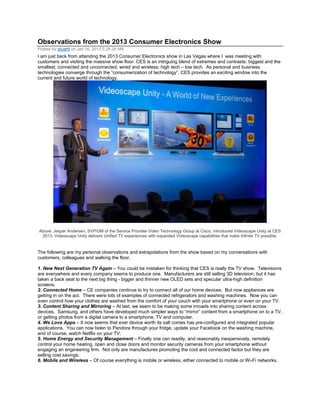 Observations from the 2013 Consumer Electronics Show | PDF