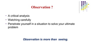 Observations in research | PPT