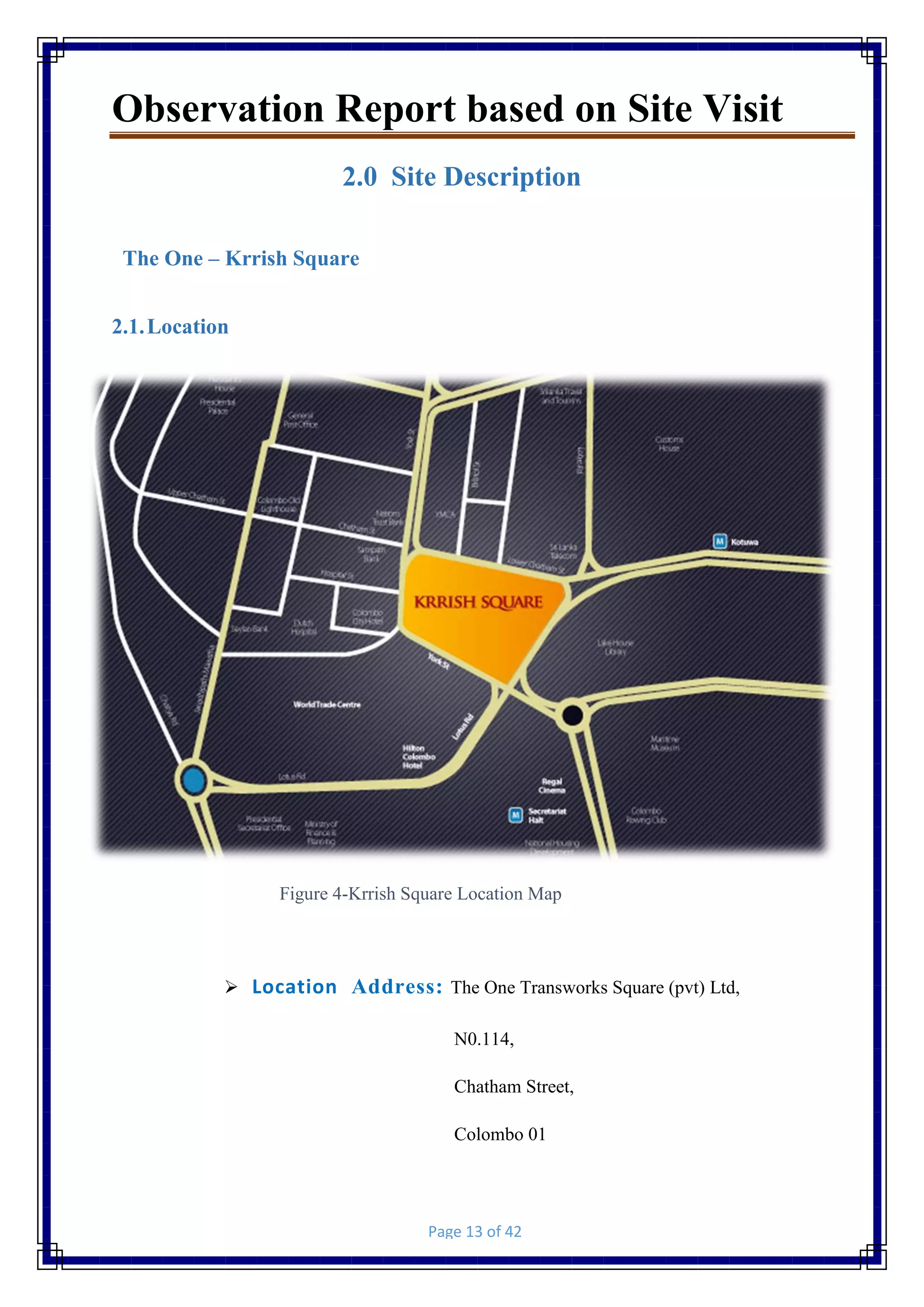Observation site report | PDF