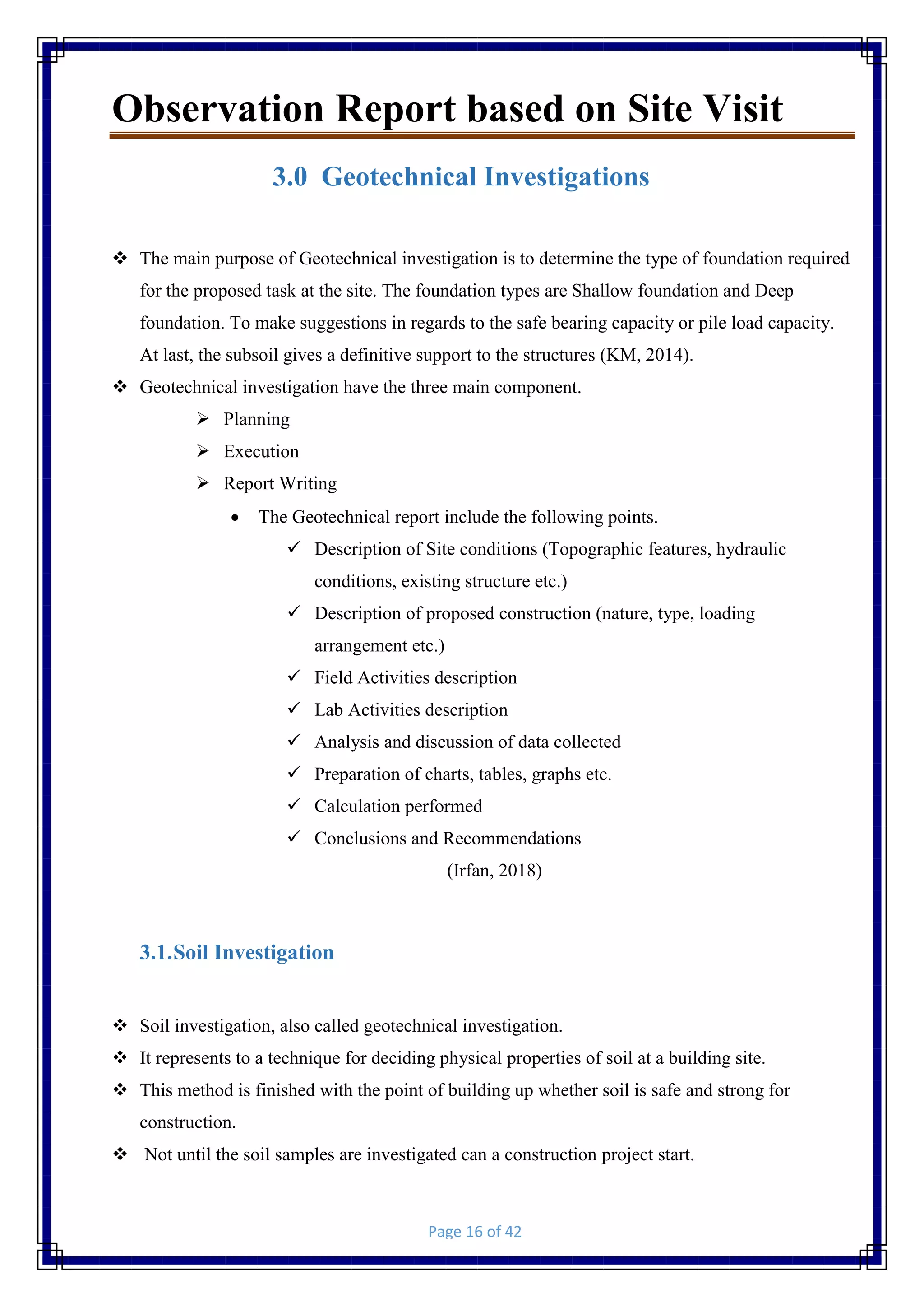 Observation site report | PDF