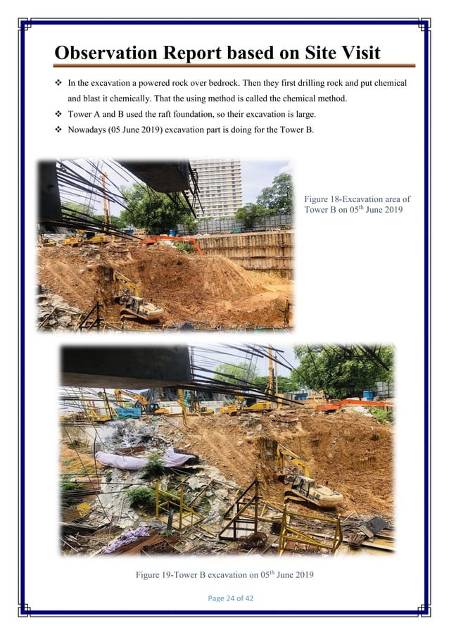 Observation site report | PDF | Civil Engineering Industry | Industries