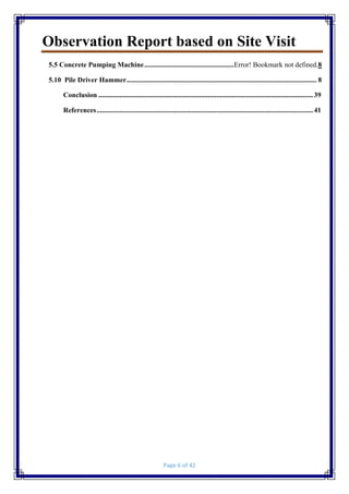 Observation site report | PDF