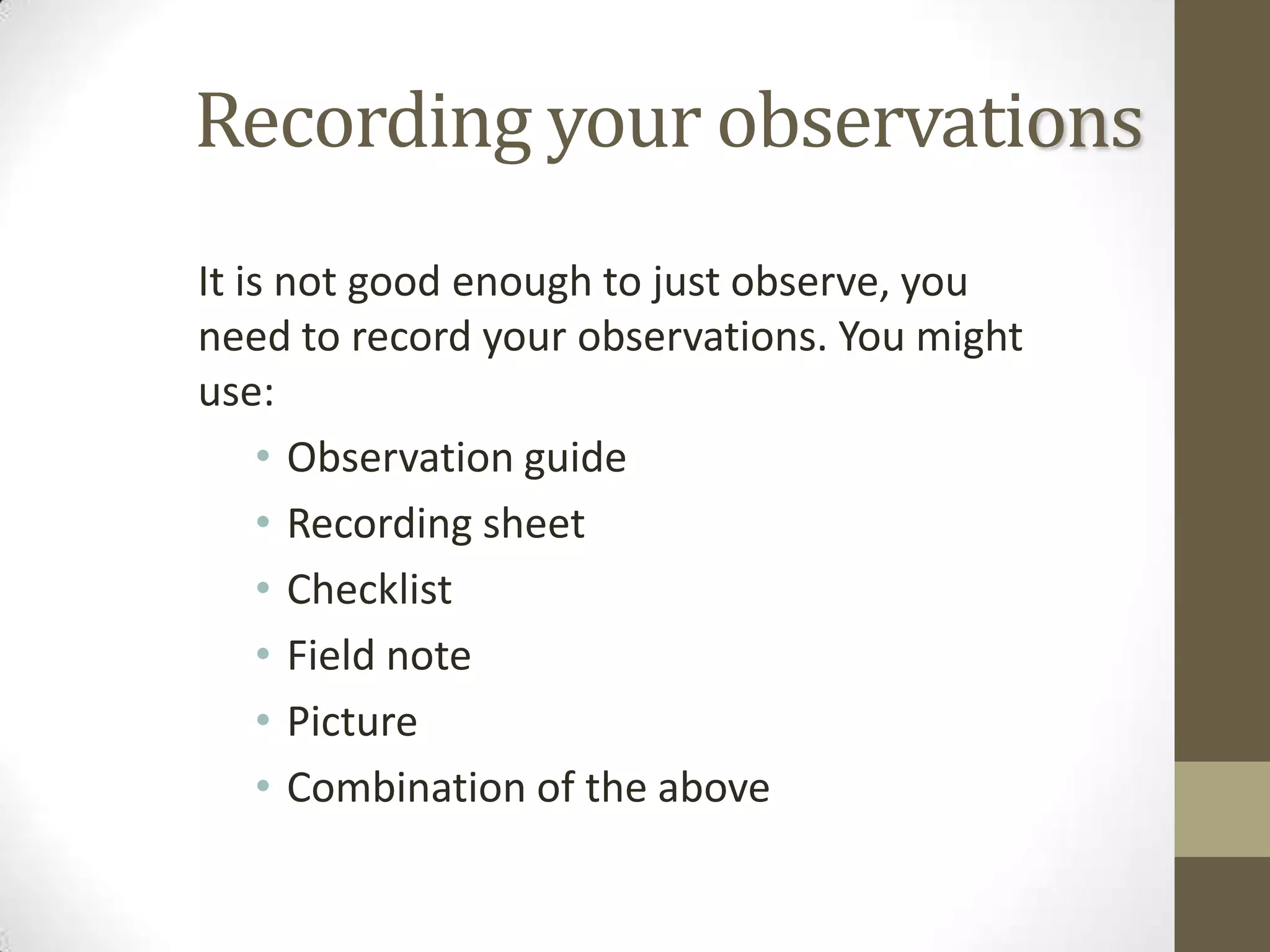 Observation skills | PPTX