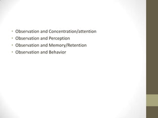 Observation skills | PPTX