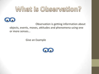 Observation skills | PPTX