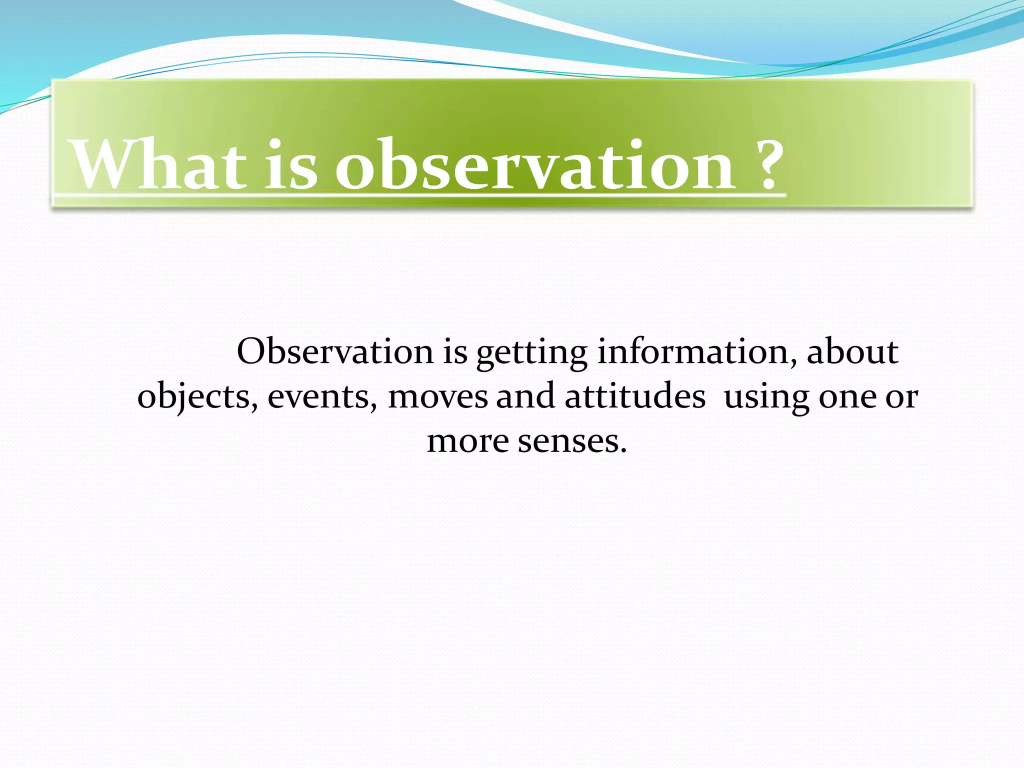 Observation skills | PPTX