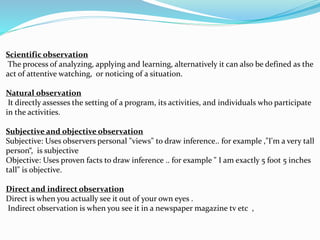 Observation skills | PPTX