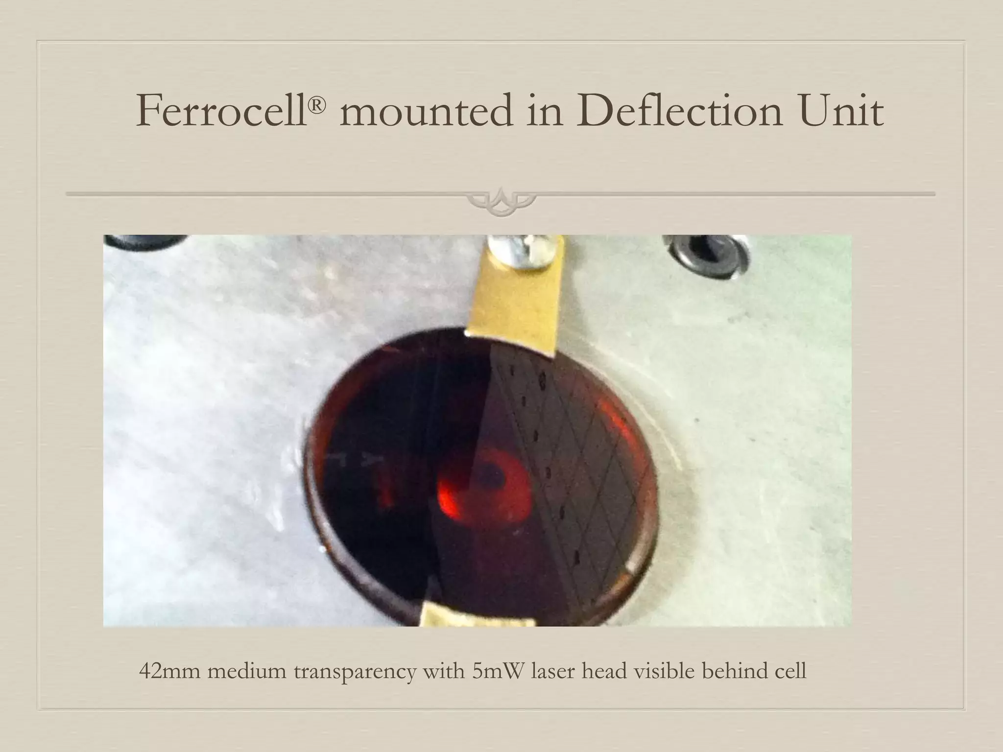 Light, Magnetism and a Ferrocell | PPT
