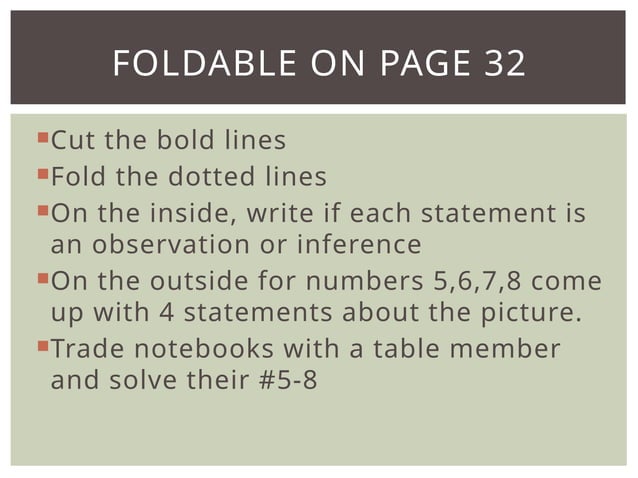 Observations Vs Inference Ppt Grade Seven Pptx