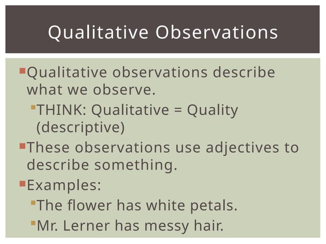 Observations vs Inference ppt grade seven | PPTX