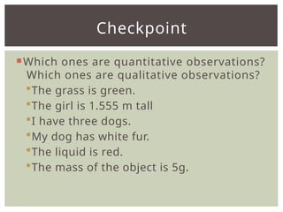 Observations vs Inference ppt grade seven | PPTX