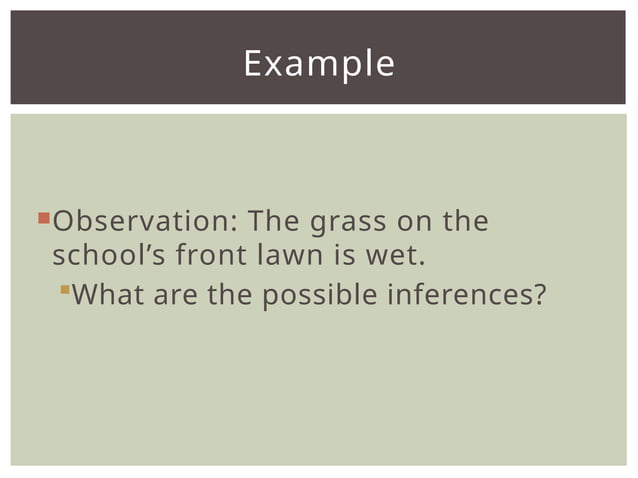 Observations vs Inference ppt grade seven | PPTX