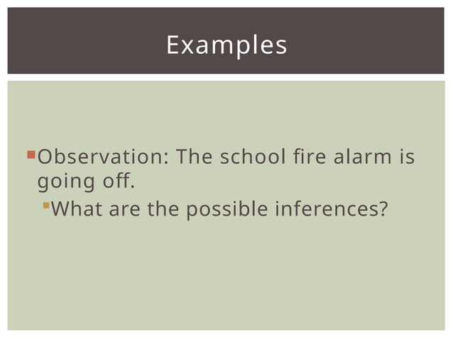 Observations vs Inference ppt grade seven | PPTX