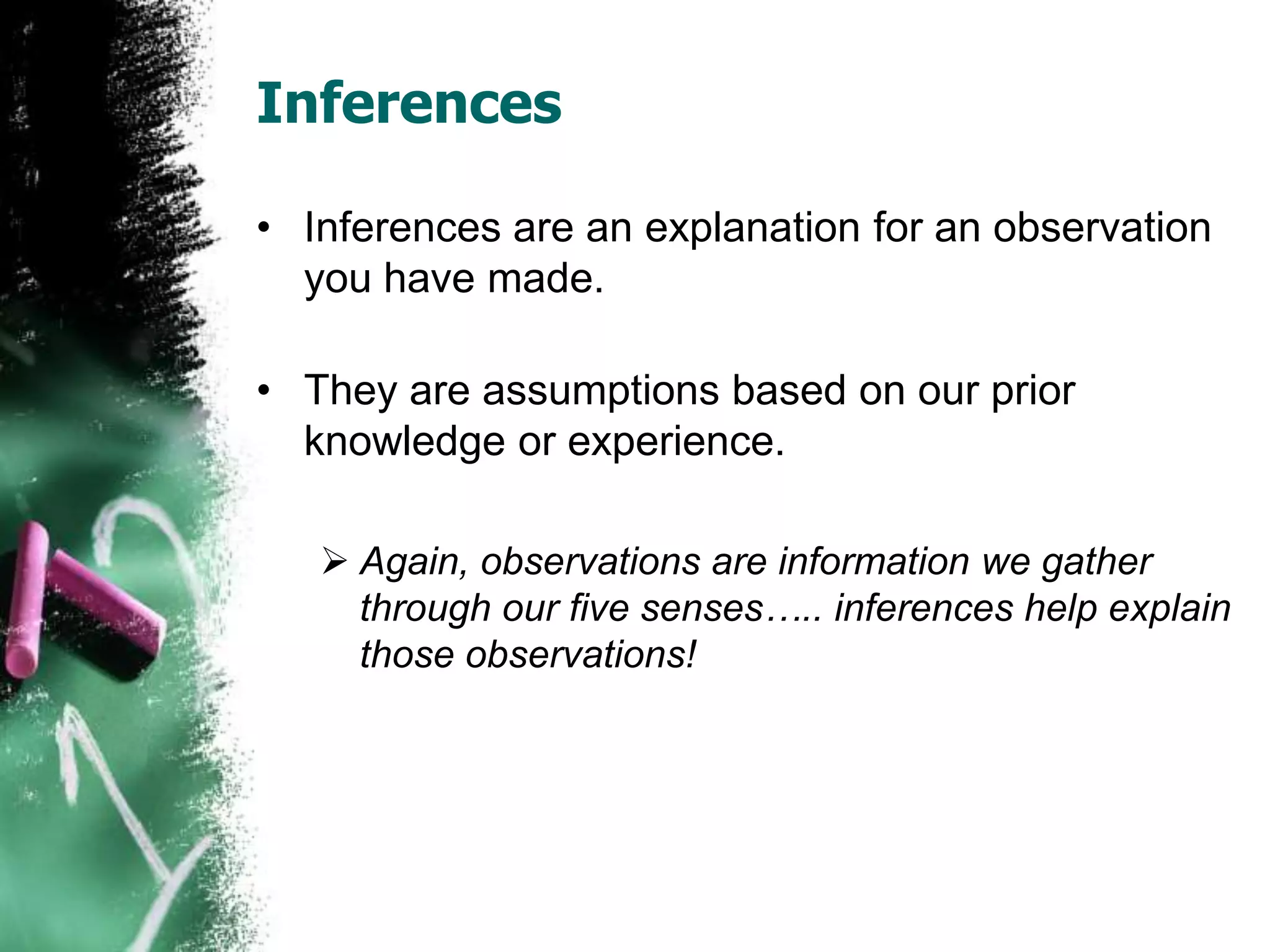 Observations vs inferences | PPTX