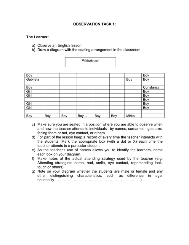 Observation task 1 | PDF