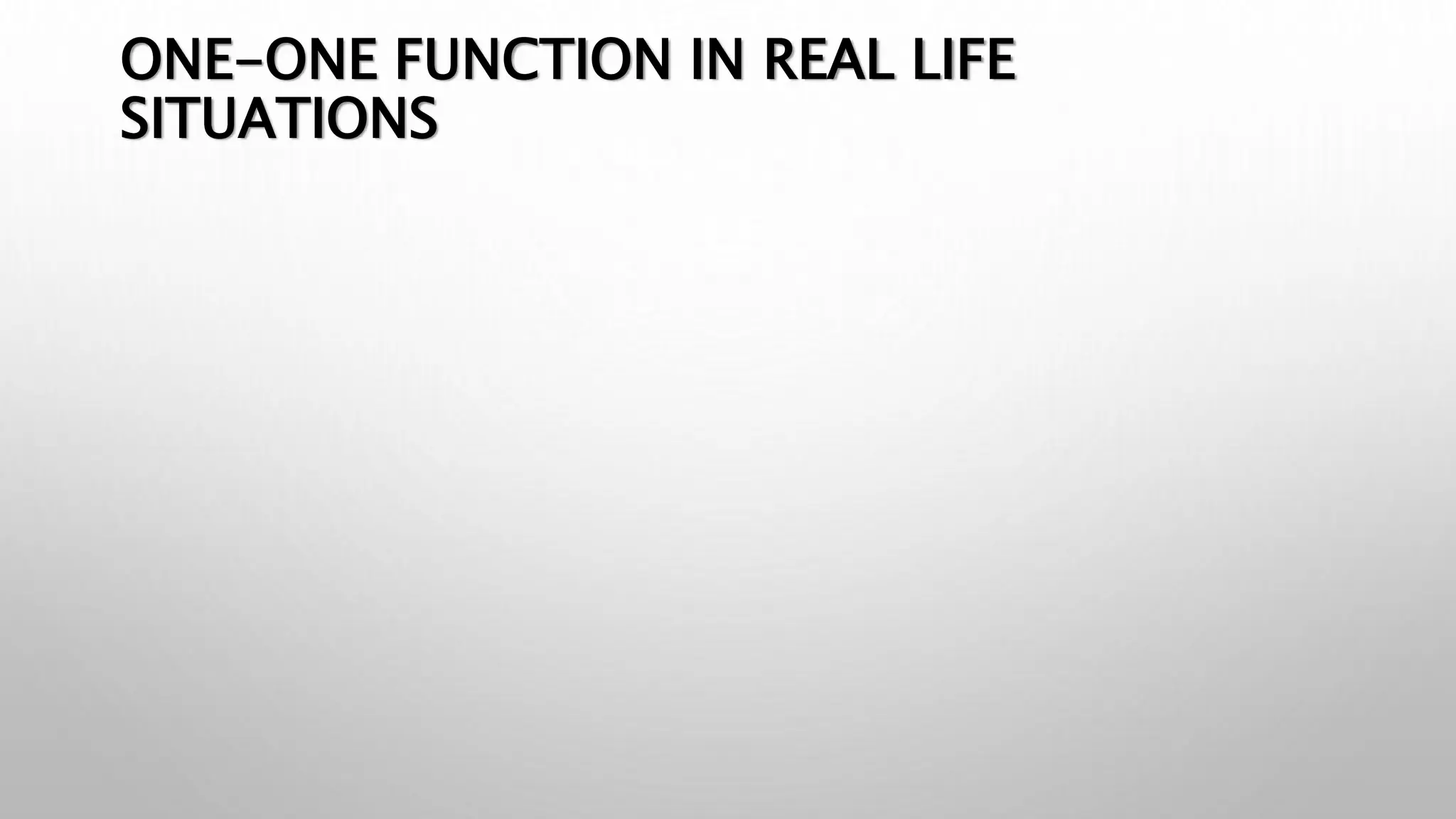 One to One Function (General Mathematics) | PPTX