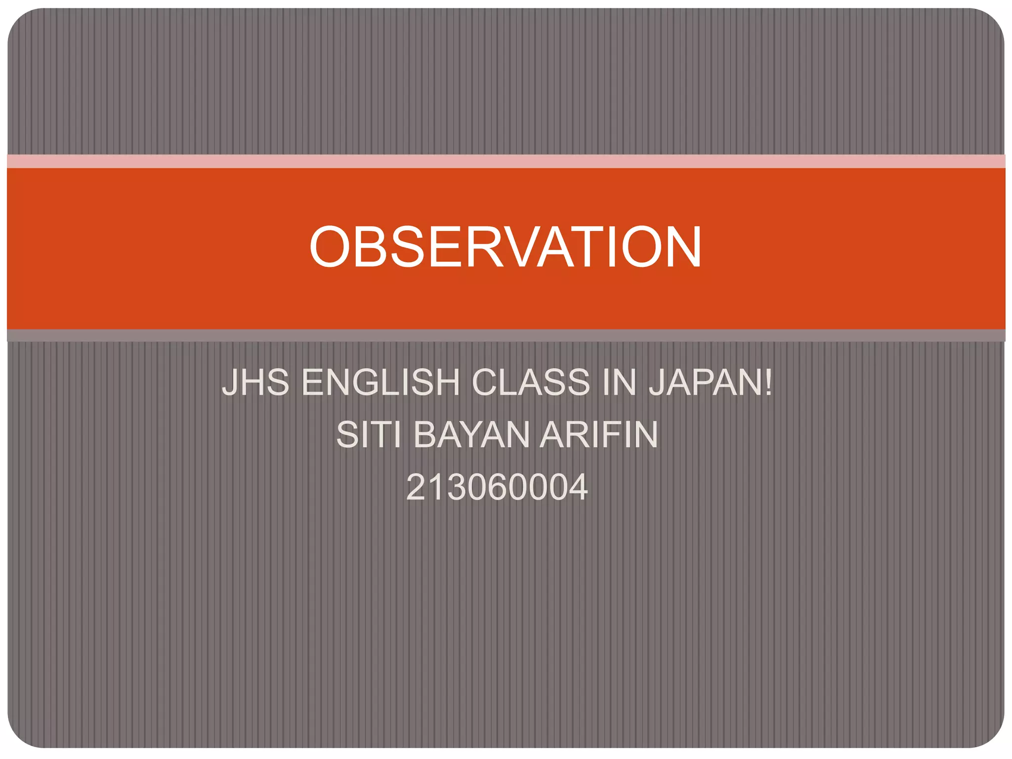 JHS ENGLISH CLASS IN JAPAN! | PPTX