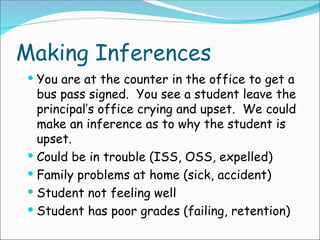 Observations vs. Inferences Scientific Method | PPT