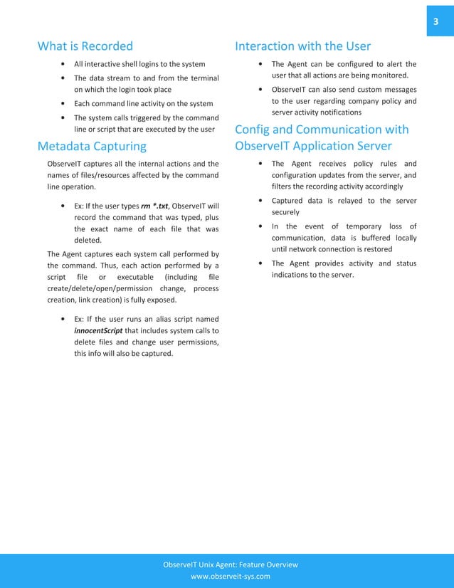 ObserveIT -Unix/ Linux session recording | PDF