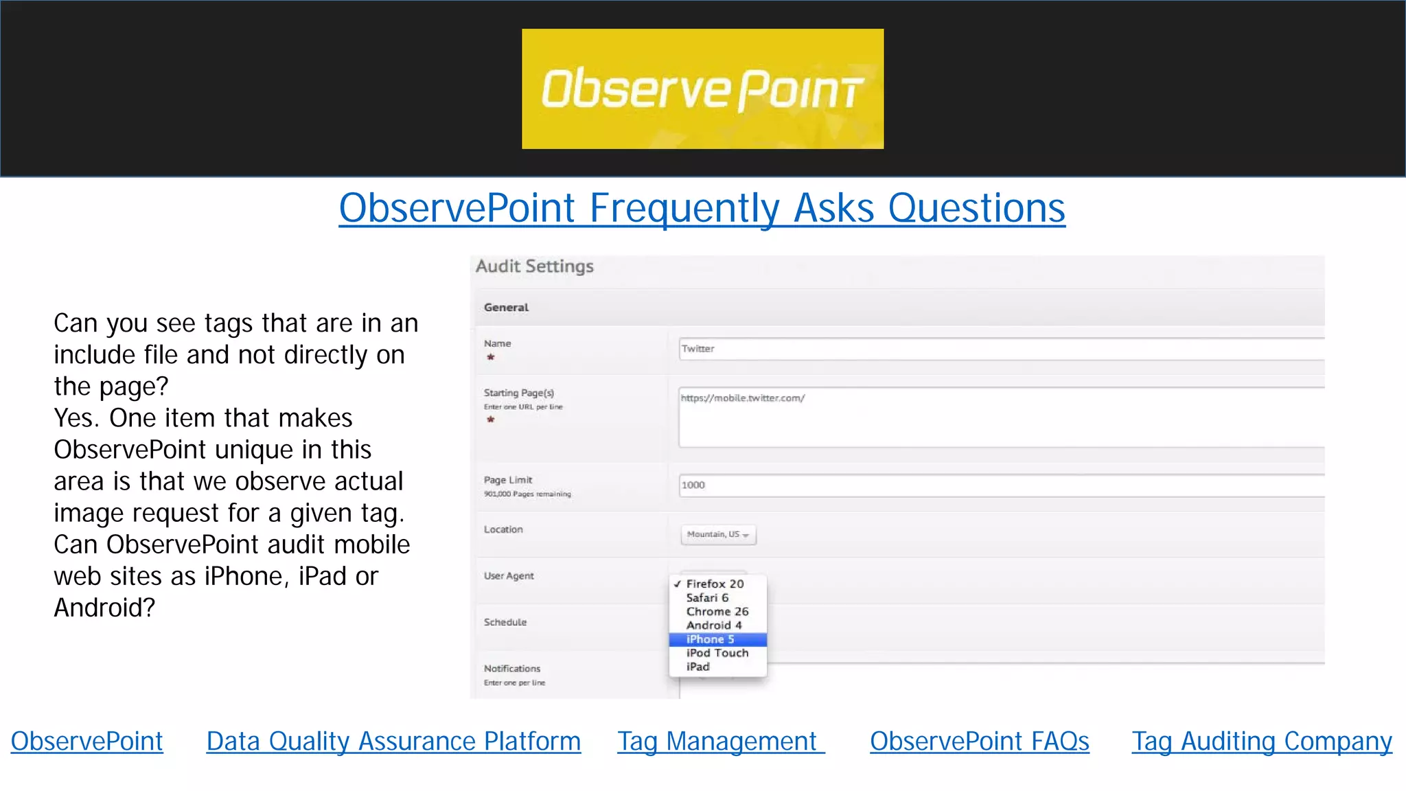 Observe point frequently asks questions | PDF