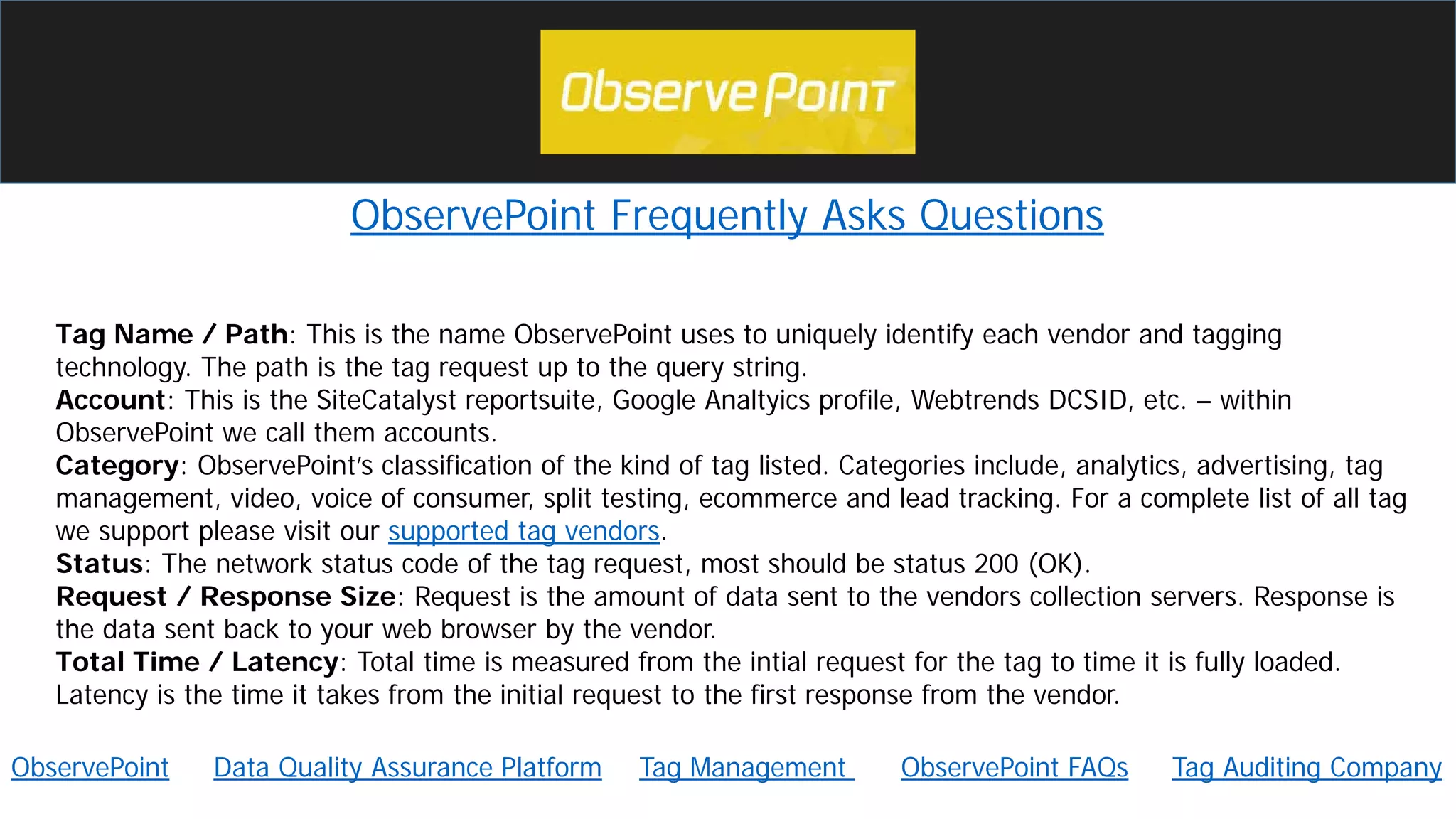 Observe point frequently asks questions | PDF
