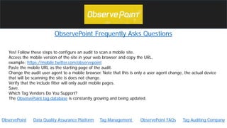 Observe point frequently asks questions | PDF
